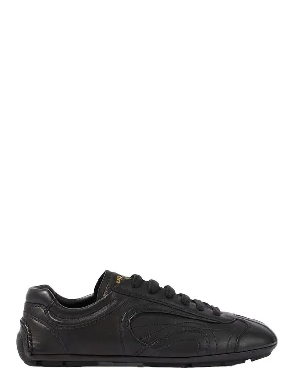 Prada Montecarlo Re-edition 2005 Leather Sneakers - Black