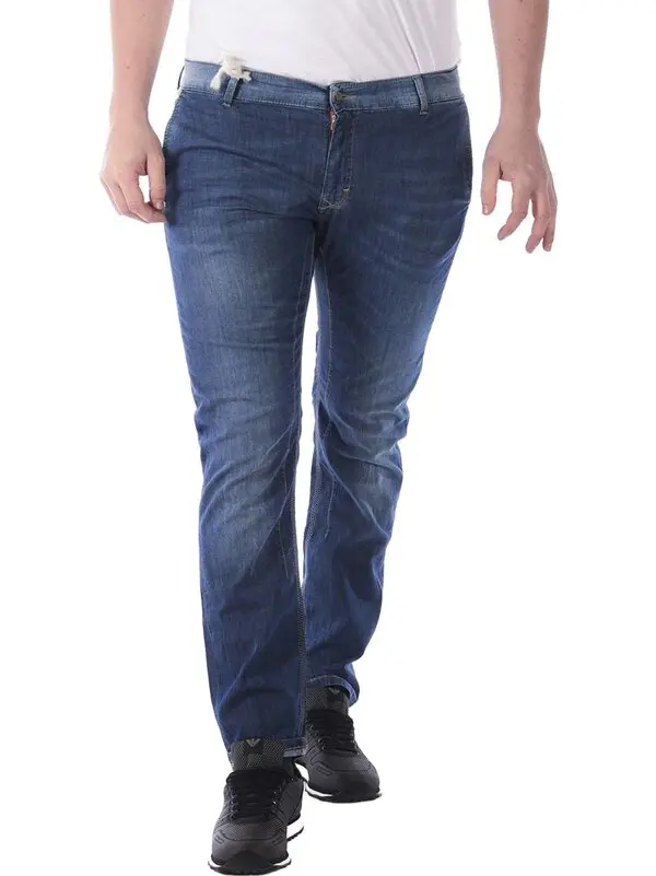 DANIELE ALESSANDRINI Straight Leg Jeans - Navy