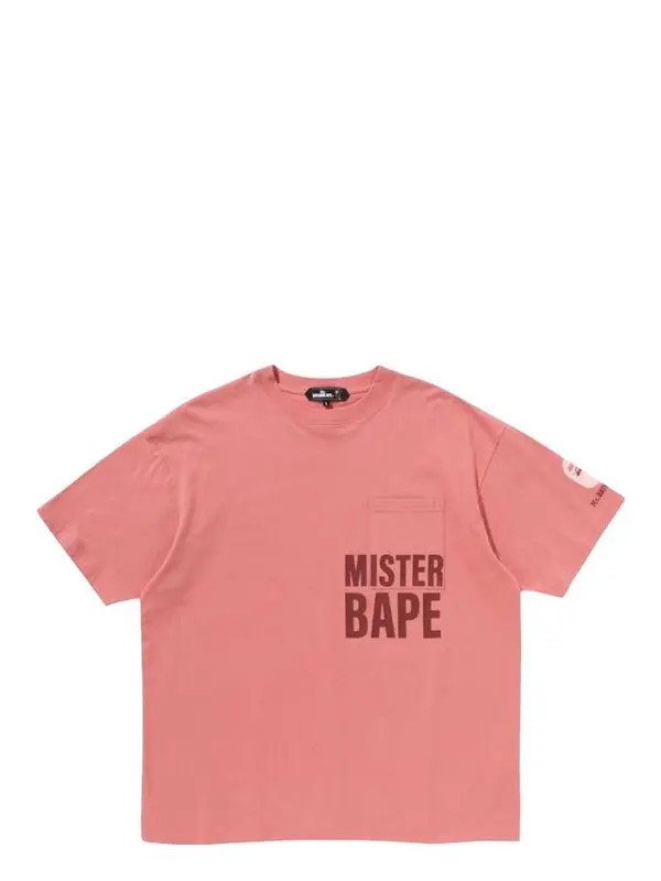 A BATHING APE Print Pocket Tee Shirt - Pink