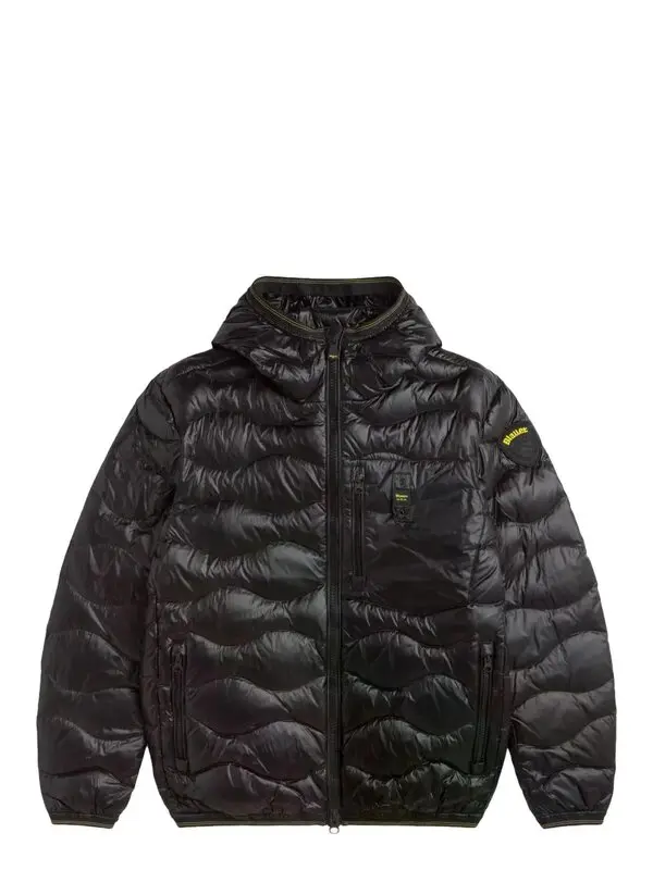 BLAUER. Quilted Hooded Jacket - Black