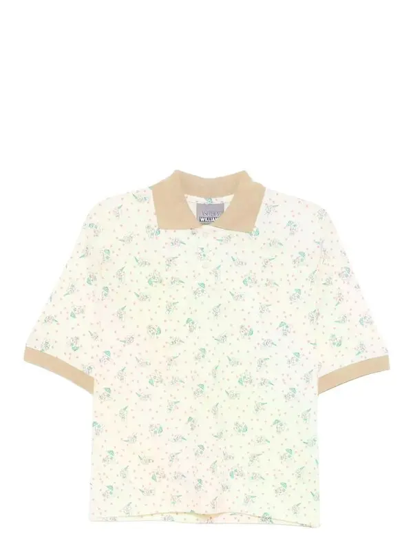 Ashley Williams Bunny-print Polo Shirt - Neutrals