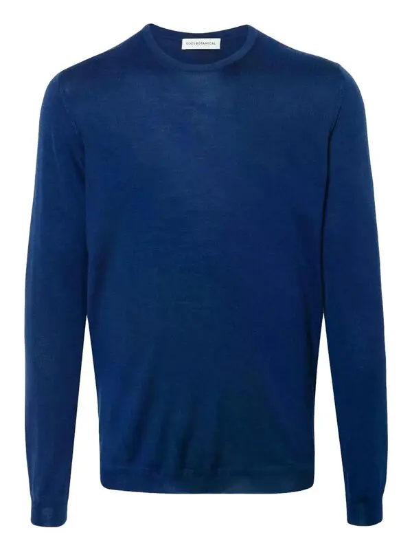 GOES BOTANICAL Crew-neck Long-sleeve Sweater - Blue