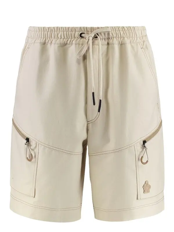 Moncler Cotton Bermuda Shorts - Beige