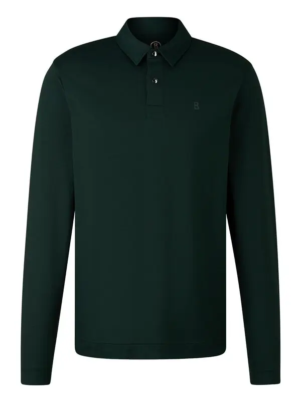 Bogner Timon Polo Long-sleeved Top - Dark Green
