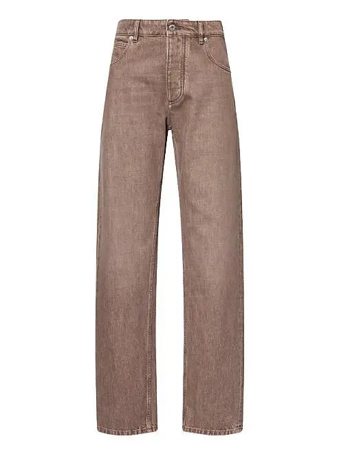 Bottega Veneta Straight-leg High-rise Denim Jeans - Brown