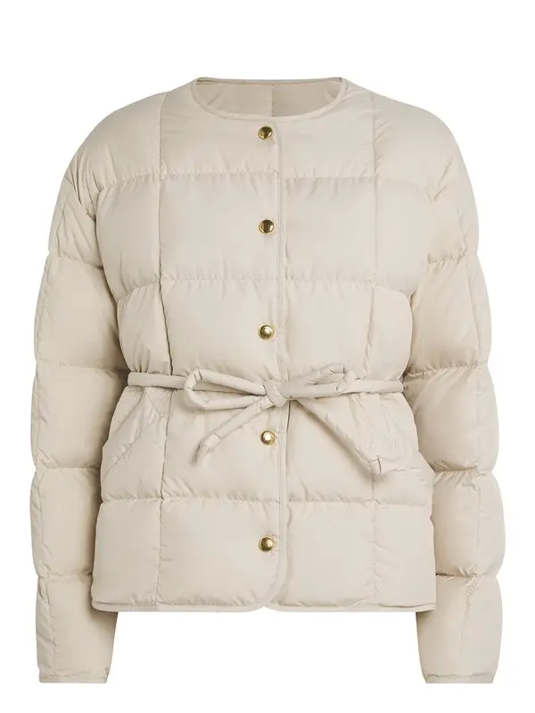 Moncler Belted Down Caramagne Jacket - Ivory