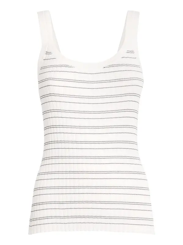 Theory Striped Tank Top - White