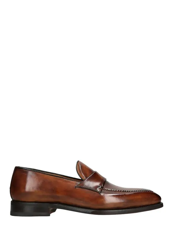 Bontoni Leather Miracolo Loafers - Brown