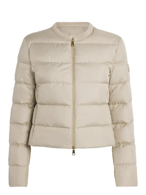 Moncler Wool-trim Mauvezin Puffer Jacket - Beige