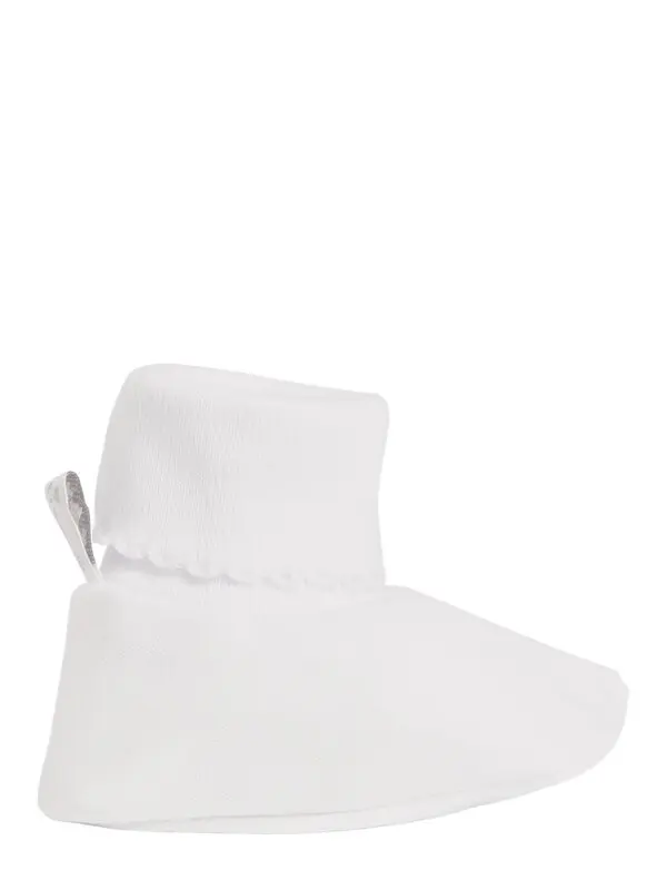 KISSY KISSY Pima Cotton Booties - White