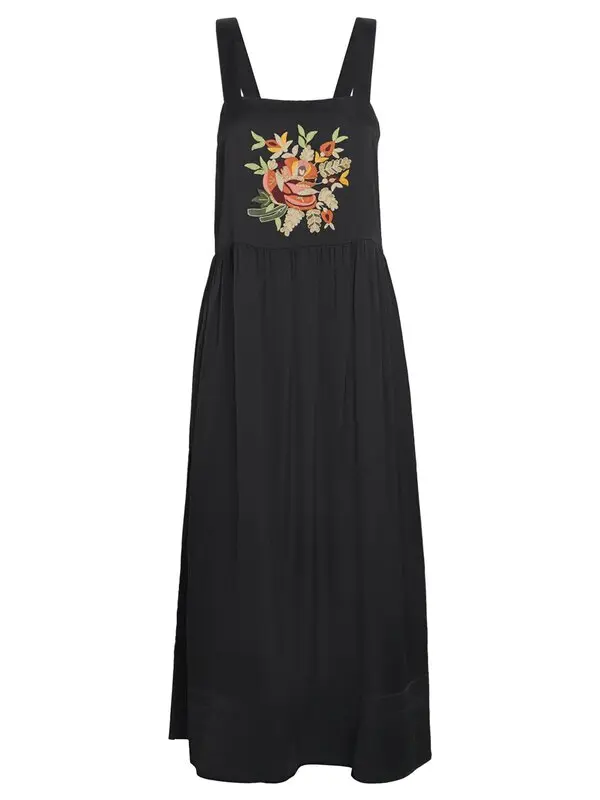 The Great. The Day Midi Dress - Black