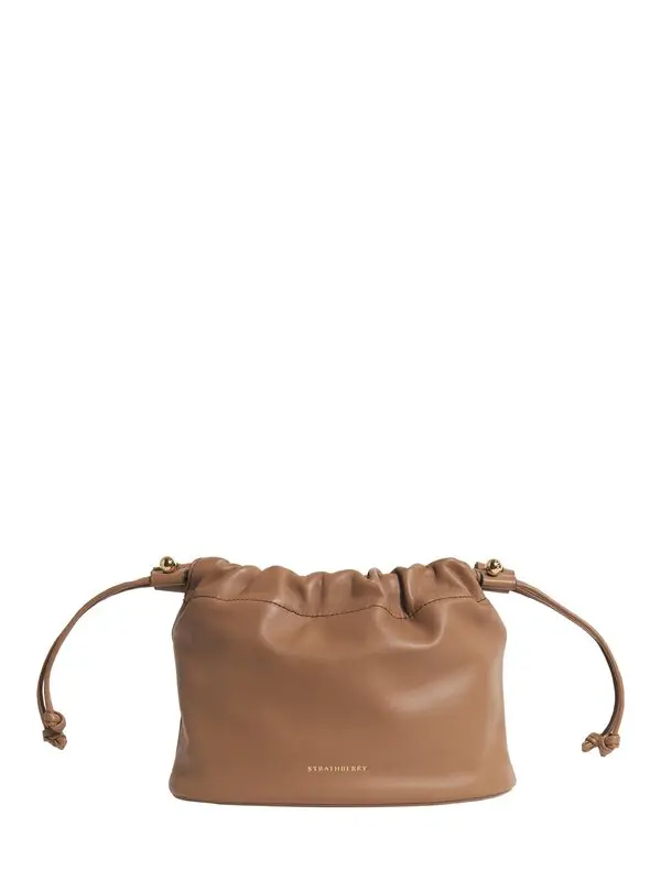 Strathberry Leather Charlotte Clutch - Brown
