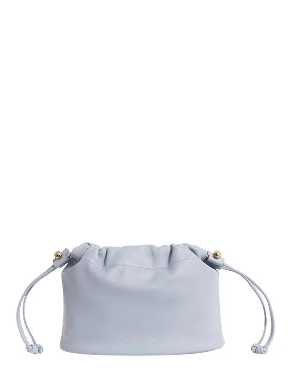 Strathberry Leather Charlotte Clutch - Grey