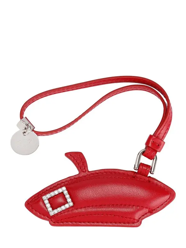 ROGER VIVIER Très Vivier Bag Charm - Red