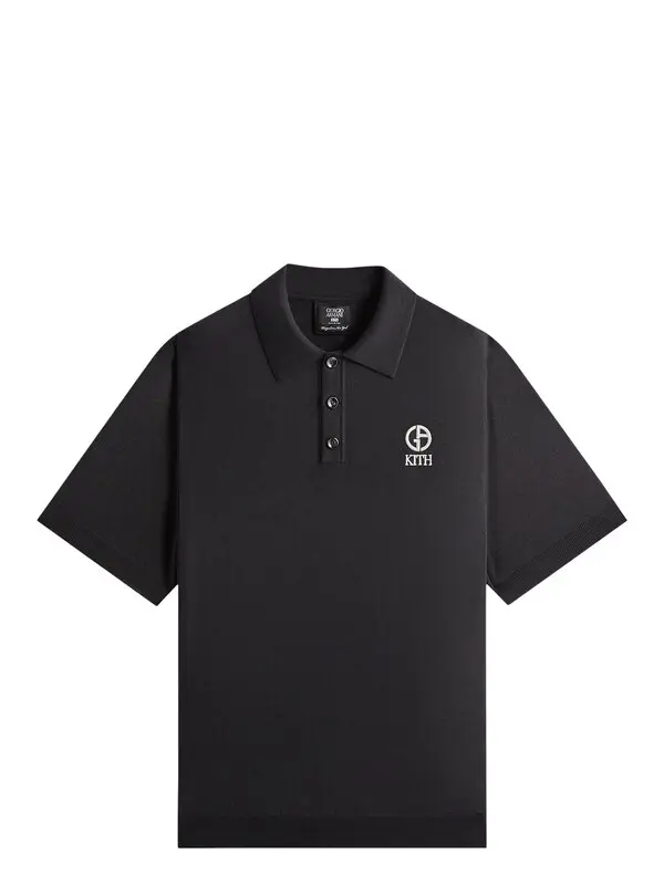 Kith X Giorgio Armani Tilden Knit Polo - Black