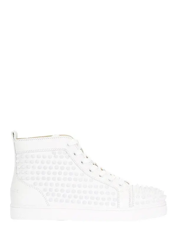CHRISTIAN LOUBOUTIN Louis Flat Calf Spikes - White
