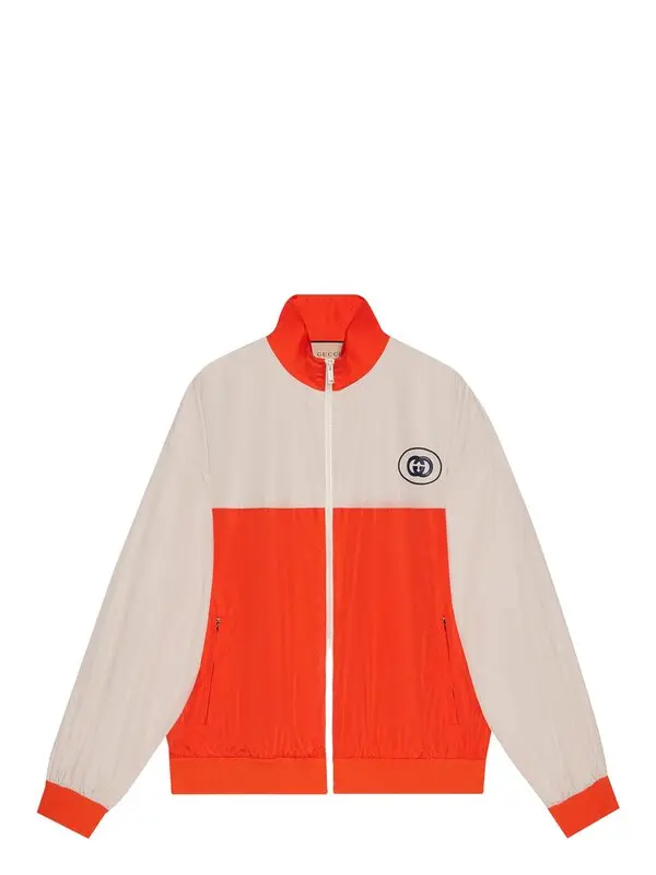 Gucci Gg Logo Track Jacket - Orange