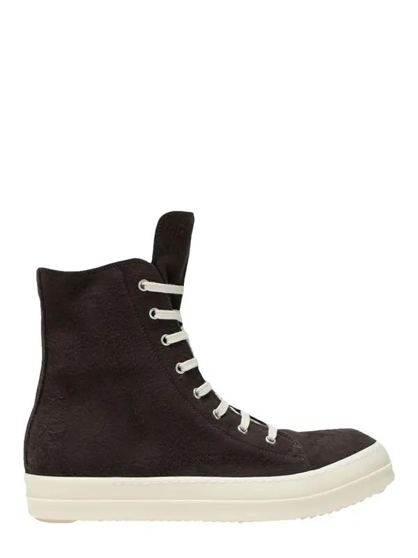 Rick Owens Vegan High Top Sneakers - Brown