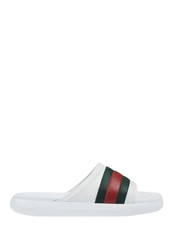 Gucci Web Slide Sandal - White