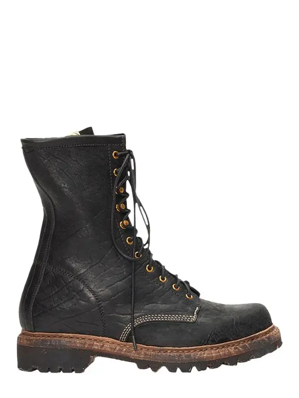 Visvim Scout Plain Toe Hi-folk Boot - Black