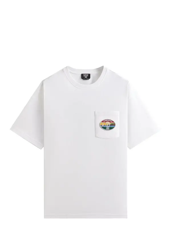 Kith X Giorgio Armani Sardinia Pocket Tee - White