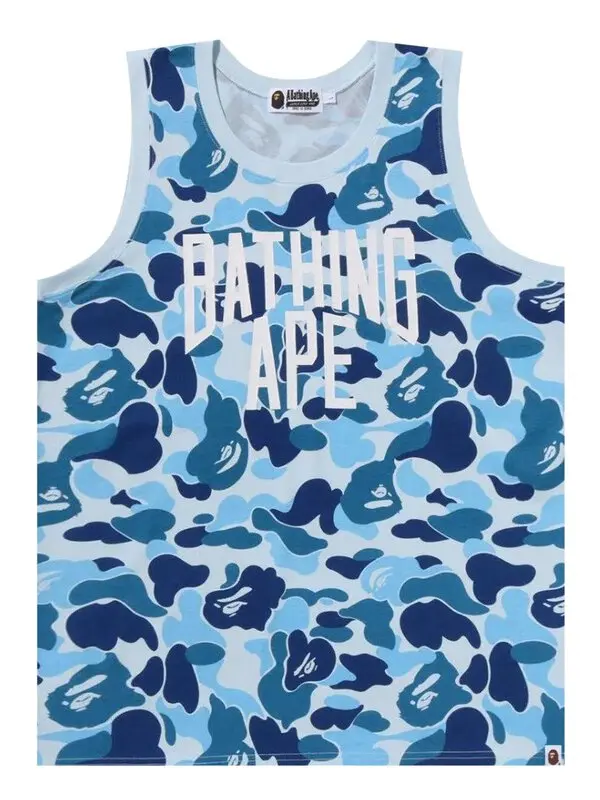 A BATHING APE Abc Camo Nyc Logo Tank Top - Blue