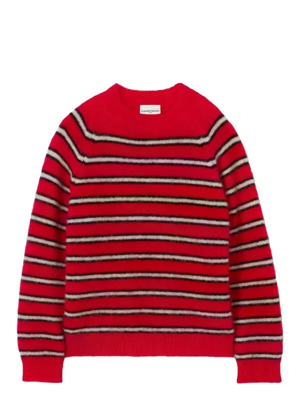 Claudie Pierlot Striped Crew-neck Sweater - Red