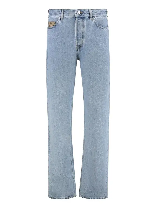 Gucci 5-pocket Straight-leg Jeans - Navy