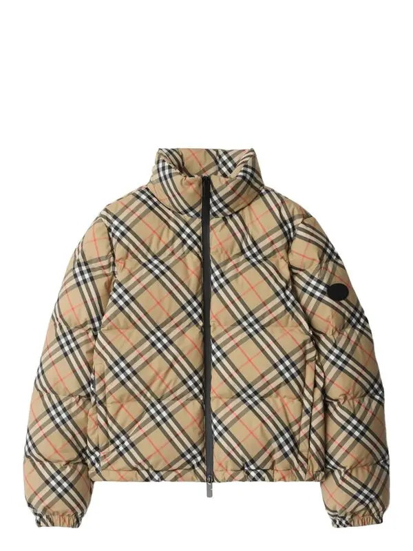 Burberry Check Ambleside Puffer Jacket - Sand Beige