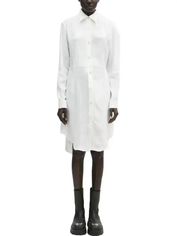 WALES BONNER High-low Shirt Mini Dress - White