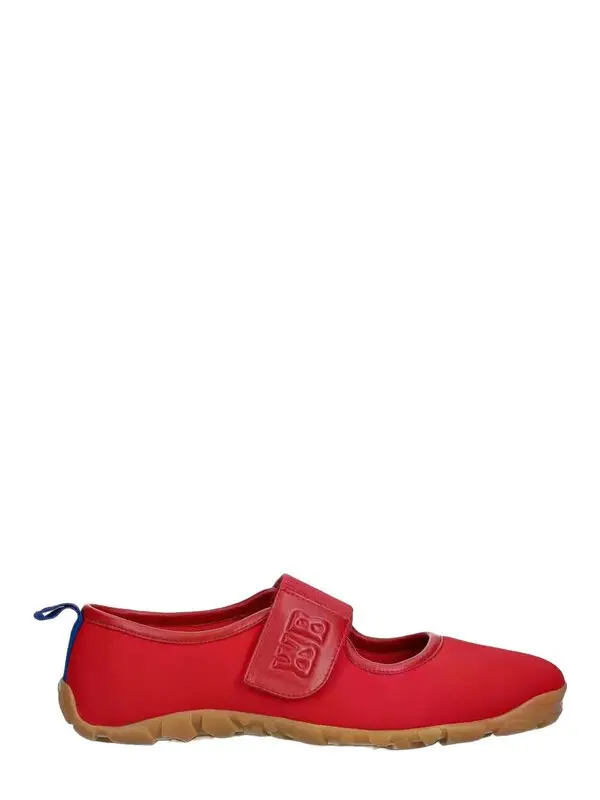 WALES BONNER Strap-logo Ballet Flats - Red