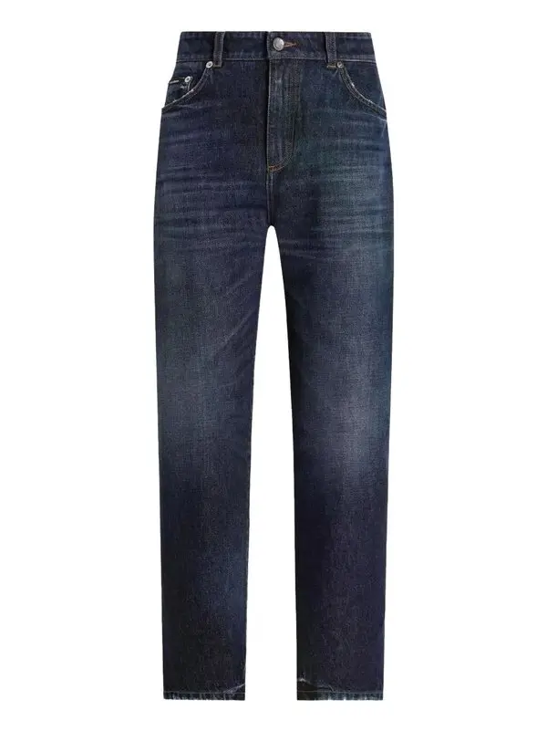 Dolce & Gabbana Logo-plaque Jeans - Blue