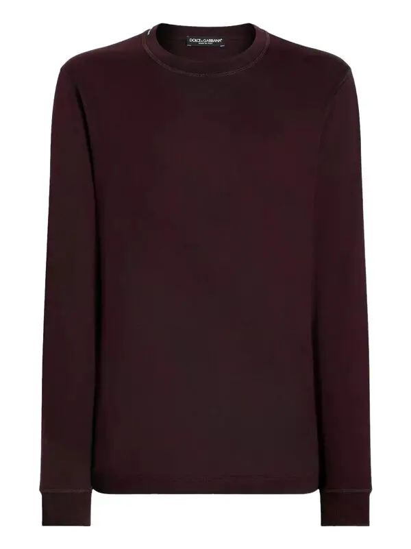 Dolce & Gabbana Long-sleeve Cotton T-shirt - Purple