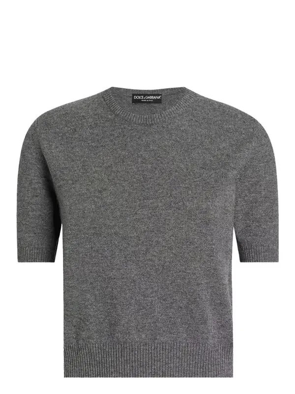 Dolce & Gabbana Short-sleeve Cashmere Sweater - Grey
