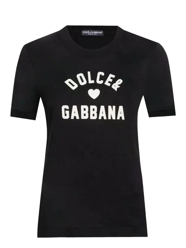 Dolce & Gabbana Logo-print Cotton T-shirt - Black