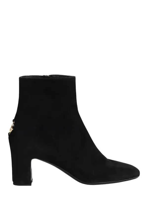Dolce & Gabbana Dg Logo Suede Boots - Black