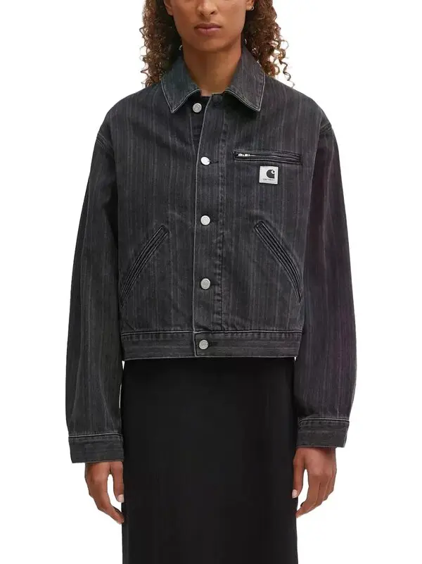 Carhartt Work In Progress Zip-pocket Denim Jacket - Black