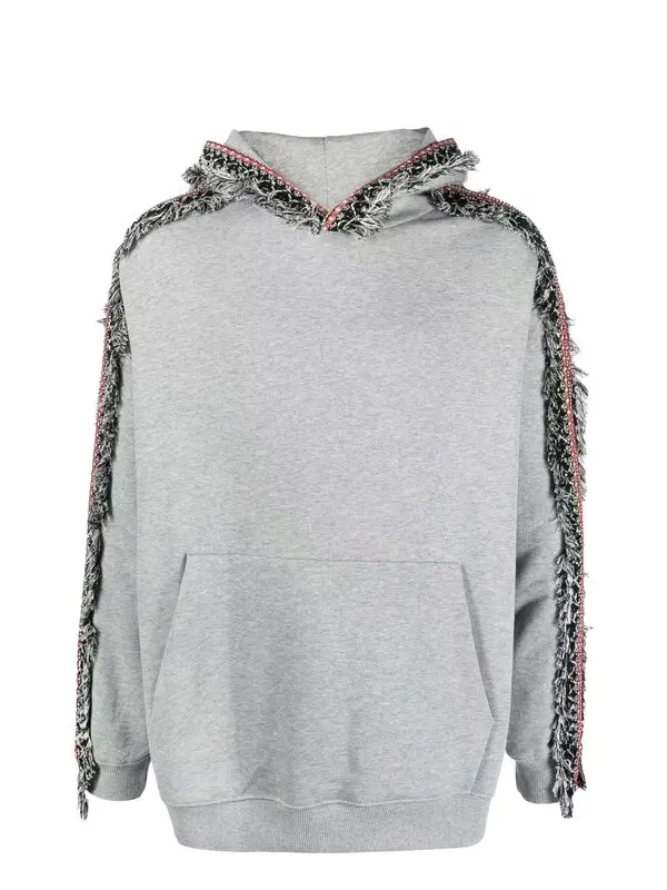 RITOS Embroidered Detail Hoodie - Grey
