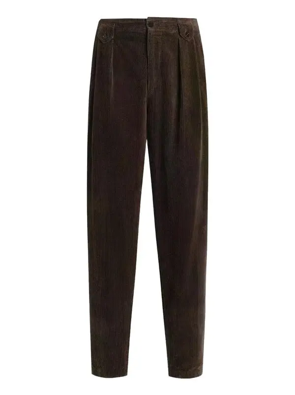 Dolce & Gabbana Pleated Corduroy Trousers - Brown