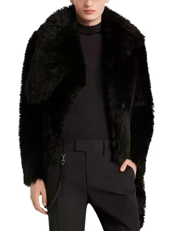 COURREGES Fluffy Cropped Jacket - Black