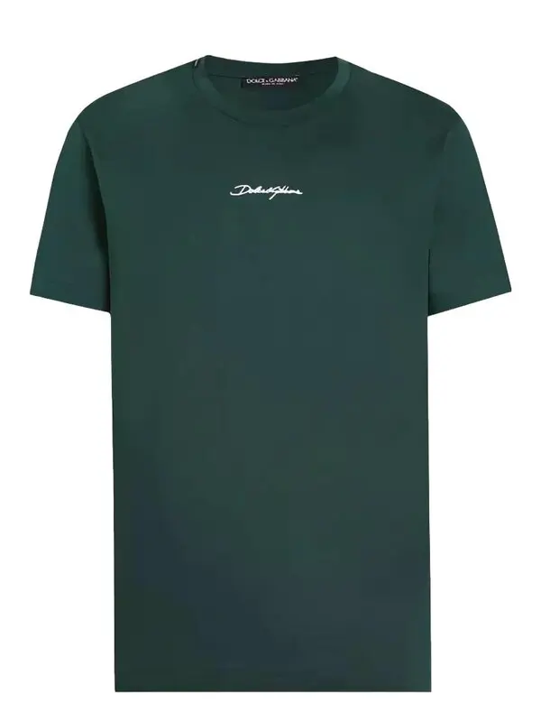 Dolce & Gabbana Logo-embroidered T-shirt - Black