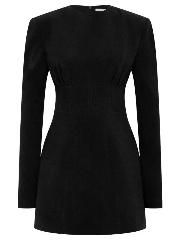 Rachel Gilbert Dover Padded-shoulder Mini Dress - Black