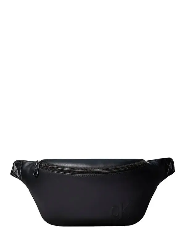 Calvin Klein Embossed Monogram Belt Bag - Black