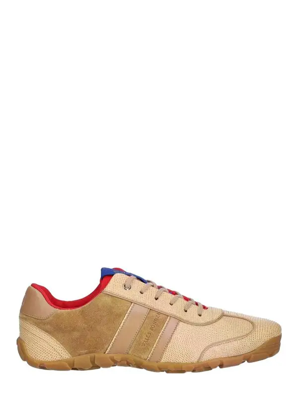 WALES BONNER Suede And Leather Panelled Trainers - Neutrals