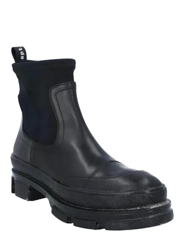 MOA CONCEPT Elastic-panelled Lug Sole Boots - Black