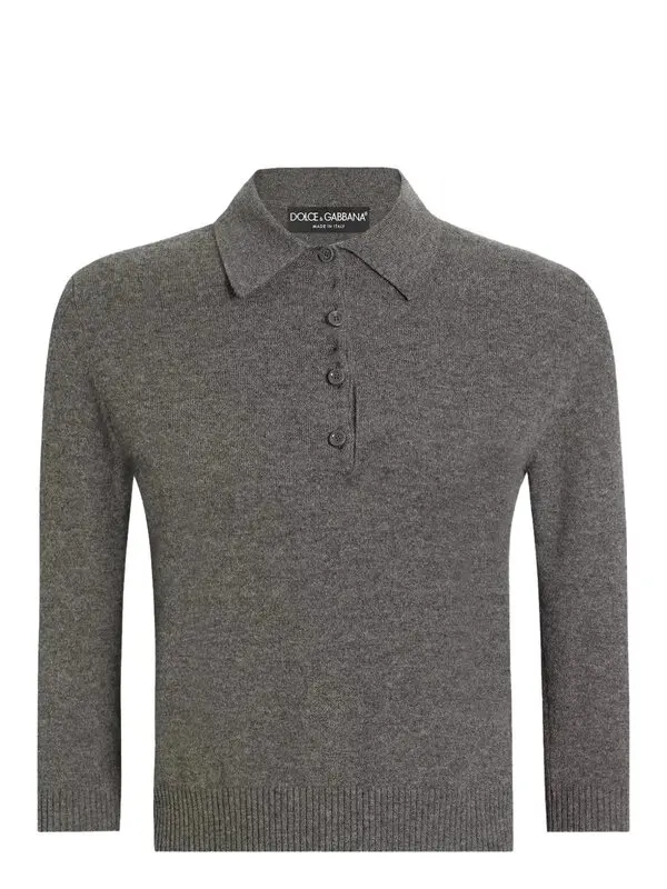 Dolce & Gabbana Three-quarter Sleeve Polo - Grey