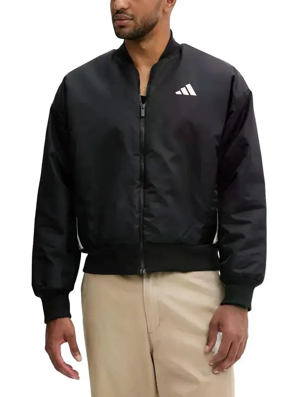 Adidas Logo-detail Bomber Jacket - Black