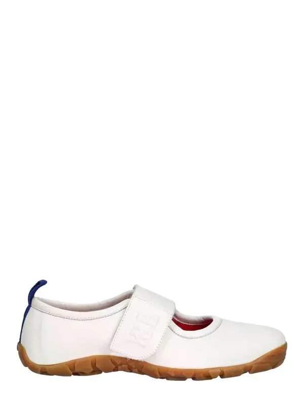 WALES BONNER Leather Strap Ballet Flats - White
