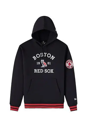 OVO X New Era Mlb Boston Red Sox Hoodie - Navy Blue