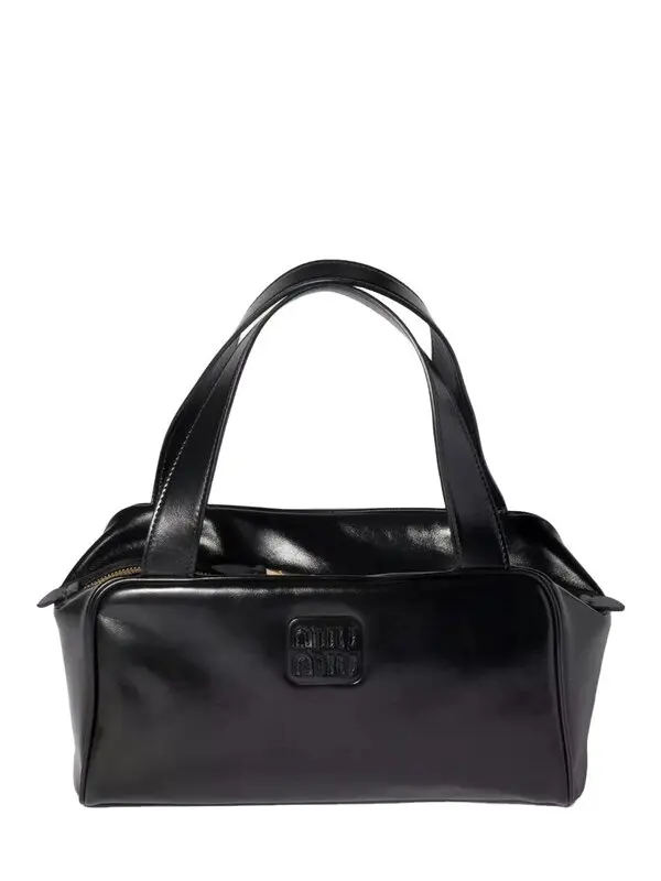 Miu Miu Leather Zipped Shoulder Bag - Black